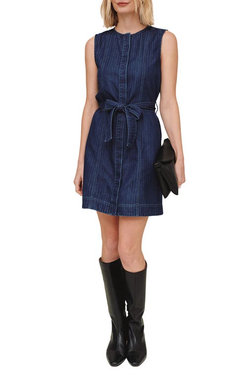 BELLA DAHL Bella Dahl Sleeveless Denim Minidress with Tie Belt